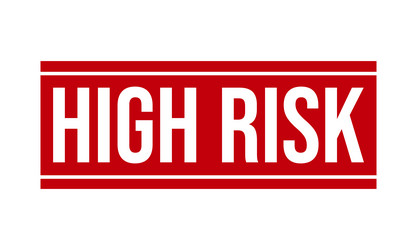 High risk rubber stamp seal Royalty Free Vector Image
