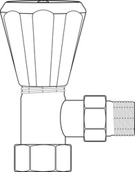Water tap outline drawing Royalty Free Vector Image