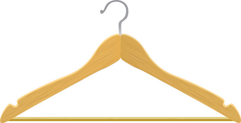Woman closet with empty wooden hanger Royalty Free Vector