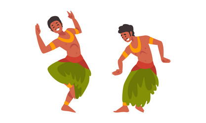 Indian dancers Royalty Free Vector Image - VectorStock