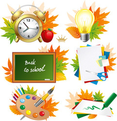 Back to school set Royalty Free Vector Image - VectorStock
