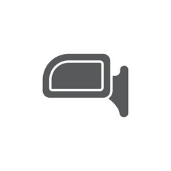 Car rear view mirror icon symbol isolated Vector Image