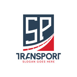 Letter dy transport logo design modern road Vector Image