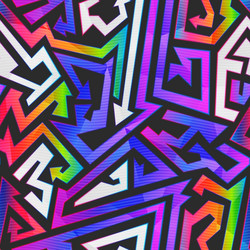 Bright graffiti geometric seamless pattern Vector Image