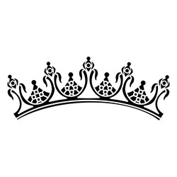 Simple flat holed crown Royalty Free Vector Image