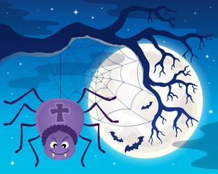 Spider theme image 3 Royalty Free Vector Image