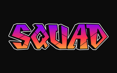 Scum - single word letters graffiti style Vector Image