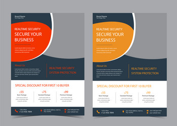 Security camera flyer cctv promotion Royalty Free Vector