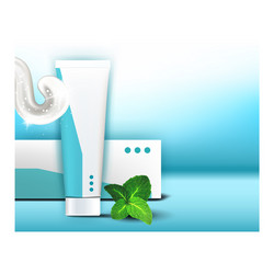 Toothpaste creative promotional banner Royalty Free Vector
