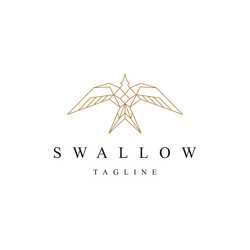 Swallow logo Royalty Free Vector Image - VectorStock