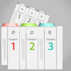 Website paper page design template with icons Vector Image