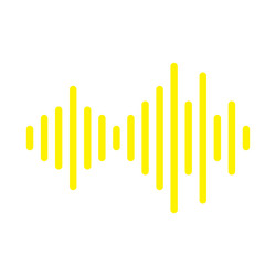 Eps10 speaker logo with sound waves Royalty Free Vector