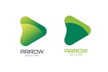Arrow abstract logo template up shape Royalty Free Vector
