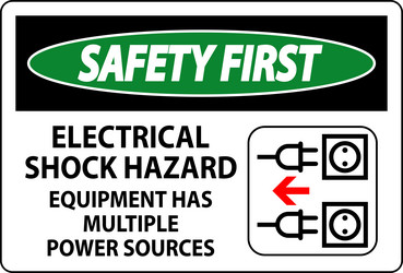 Safety instructions keep electrical panel clear Vector Image