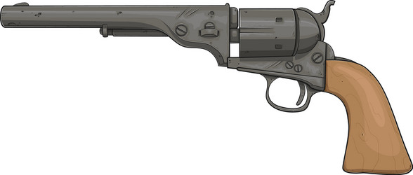 Cartoon colt single action revolver 1873 Vector Image