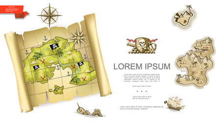 Colorful treasures background Royalty Free Vector Image