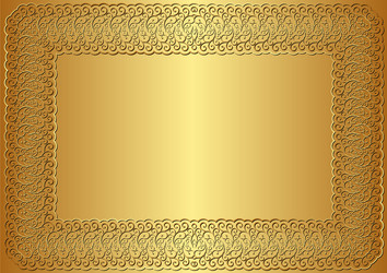 Gold plate Royalty Free Vector Image - VectorStock