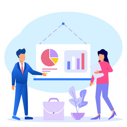 Graphic cartoon character business presentation Vector Image