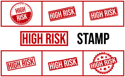 High risk rubber stamp seal Royalty Free Vector Image