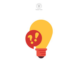 Question mark and lightbulb answer quiz Royalty Free Vector