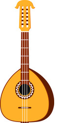 Historical wooden lute Royalty Free Vector Image