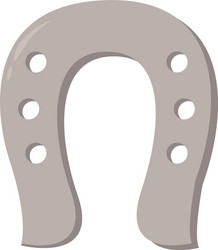Happy horseshoe on white background Royalty Free Vector