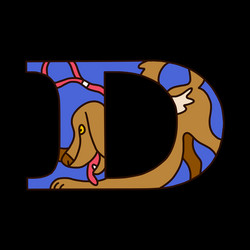 Serif alphabet letter z with doodle zebra Vector Image