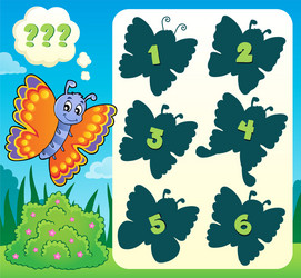 Butterfly riddle theme image 4 Royalty Free Vector Image