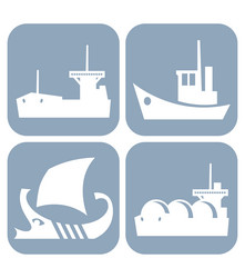 Collection of ship icons Royalty Free Vector Image