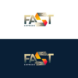 Fast forward express logo designs modern Vector Image