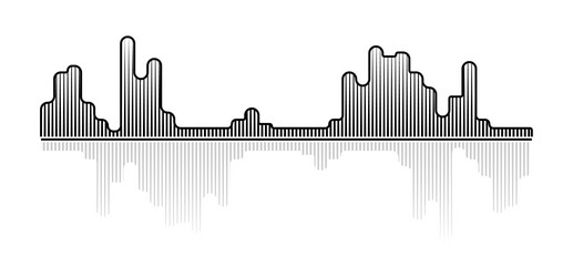 Sound wave dynamic vibration wallpaper Royalty Free Vector