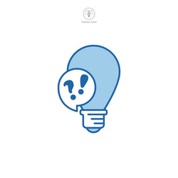 Question mark and lightbulb answer quiz Royalty Free Vector