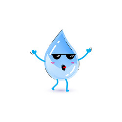 Water character designs with funny and cute Vector Image