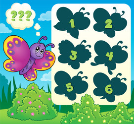 Butterfly riddle theme image 4 Royalty Free Vector Image