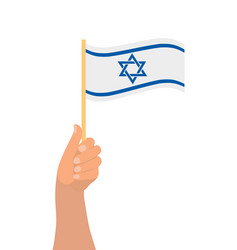 Israel flag in hand round icon Royalty Free Vector Image