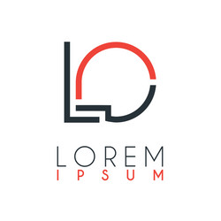 Pr modern letter logo design with swoosh Vector Image