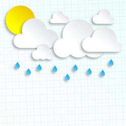 Paper frame in clouds Royalty Free Vector Image