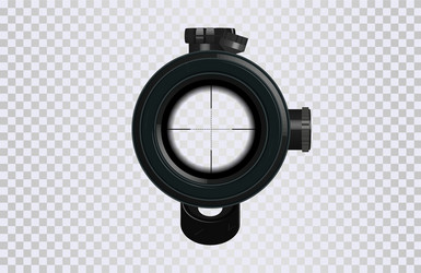 Realistic sniper sight sniper scope Royalty Free Vector
