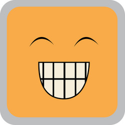Square colorful shape emoticon winking expression Vector Image