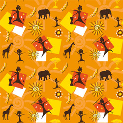 Ethnic seamless pattern background Royalty Free Vector Image