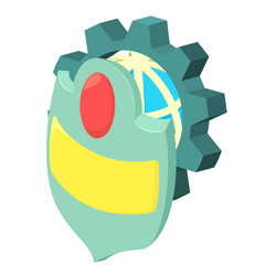 Roman shield icon isometric rectangular Royalty Free Vector