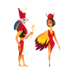 Horus and ra gods of ancient egypt religion Vector Image