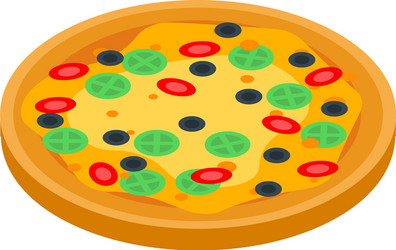 Gourmet pizza icon cartoon style Royalty Free Vector Image