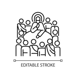 Last supper rgb color icon Royalty Free Vector Image