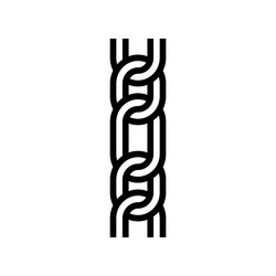 Long and short chain line icon Royalty Free Vector Image