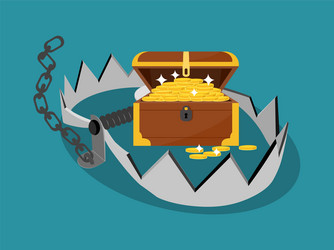 Money traps a trap as symbol financial Royalty Free Vector