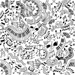 Music pattern Royalty Free Vector Image - VectorStock