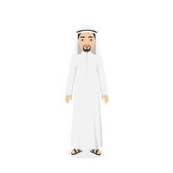 Saudi arabia traditional clothes people Royalty Free Vector
