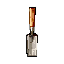 Mortar trowel cement game pixel art Royalty Free Vector