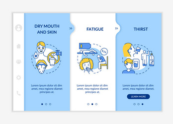 Dehydration symptoms infographic template Vector Image